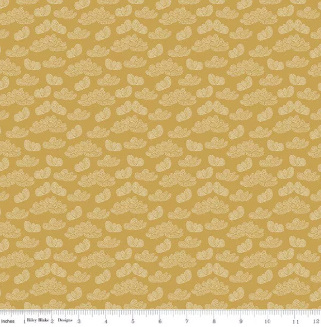 Garden Dreams - Clouds Gold – Fieldstone Fabric